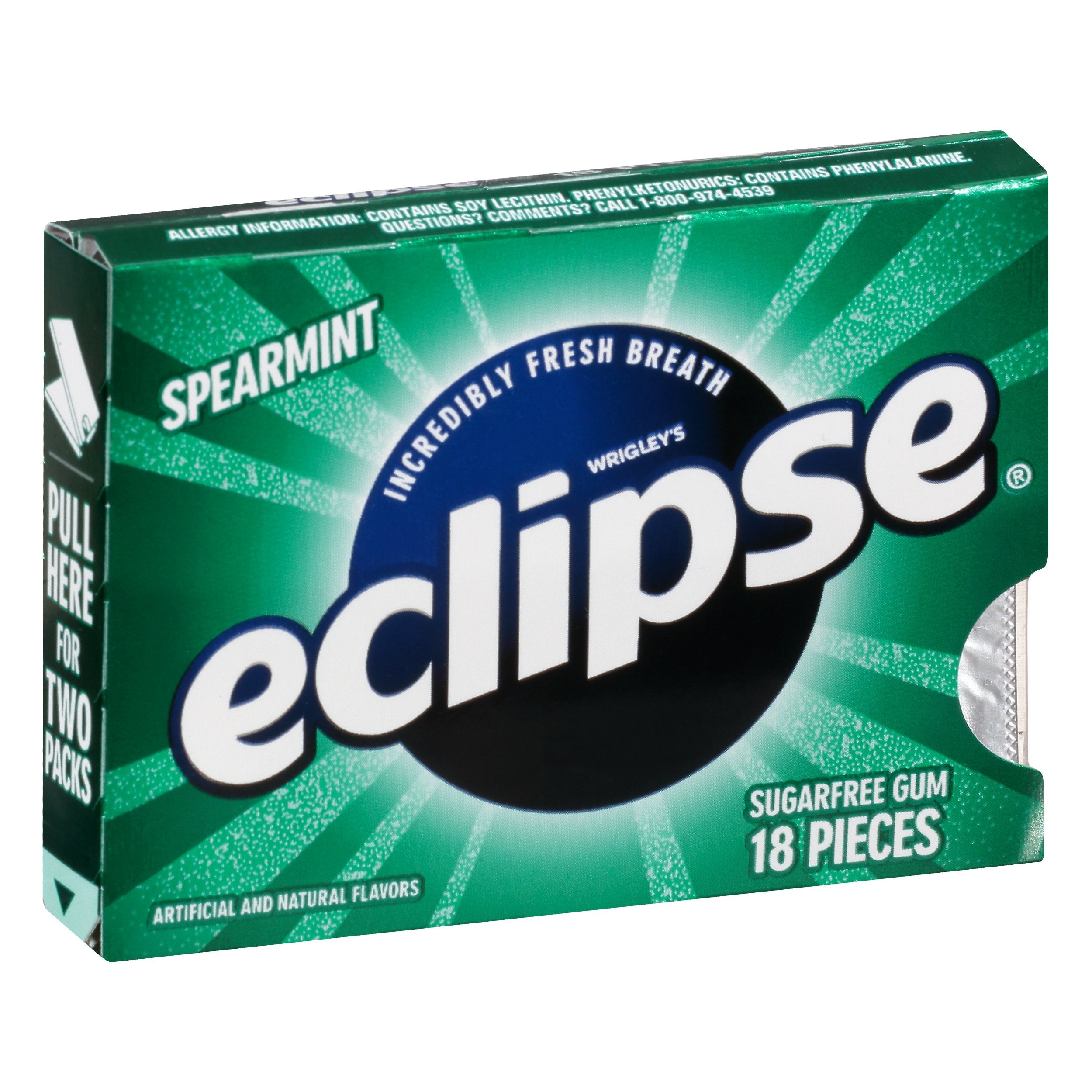 Eclipse Spearmint Gum - 18 CT 8 Pack – StockUpExpress