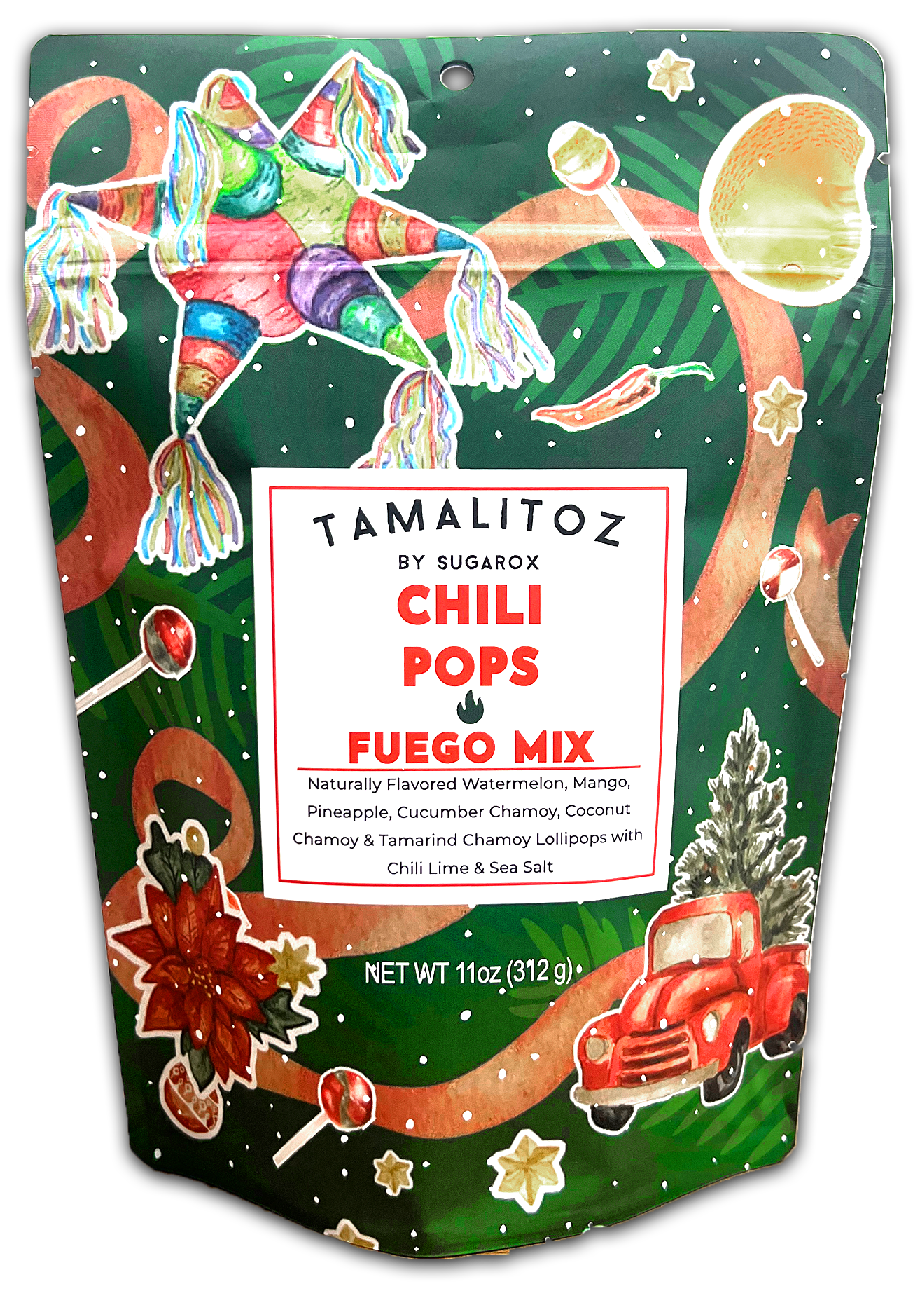 Tamalitoz Chili Pops Fuego Mix - Christmas (Ships Sep - Dec) - 12 Pack ...