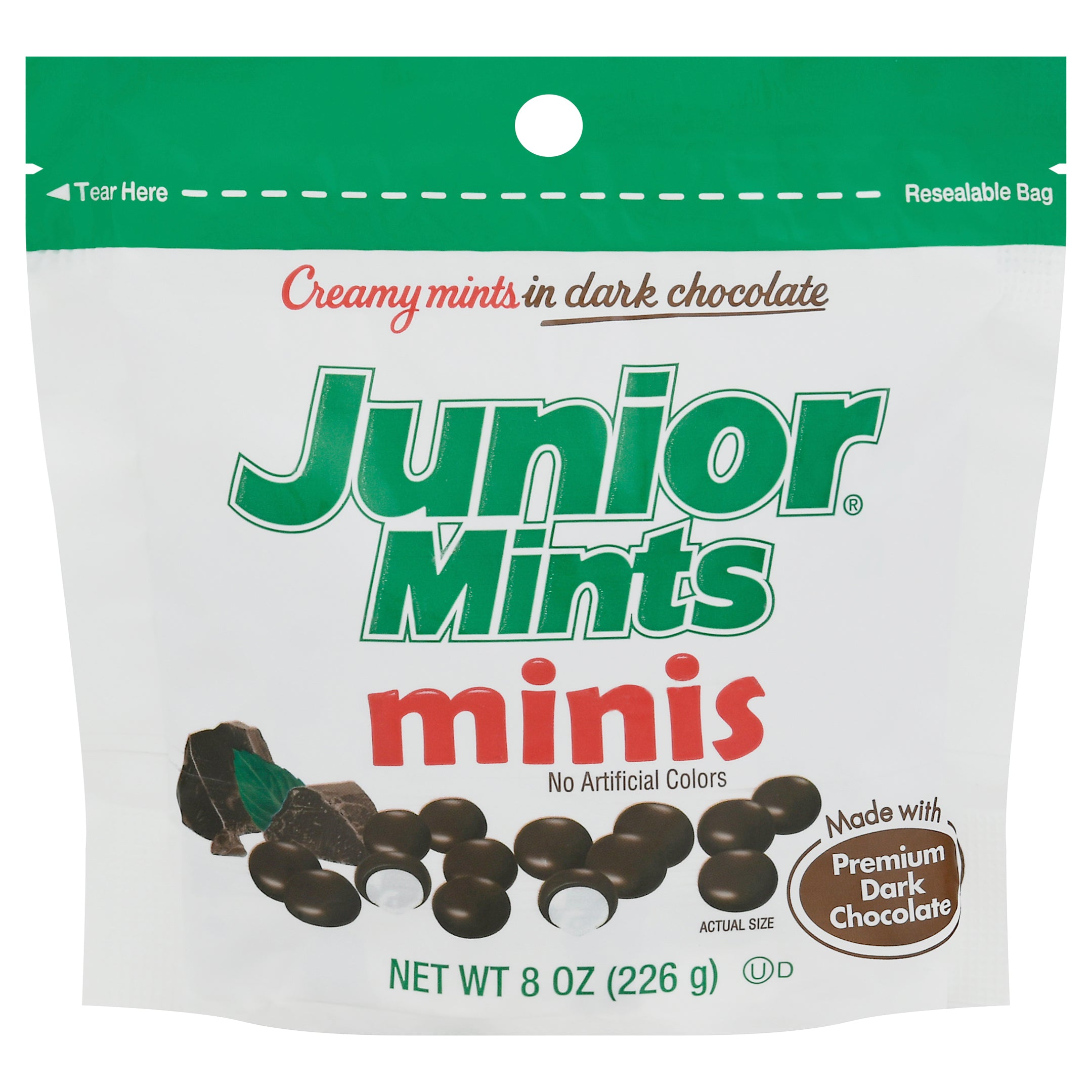 Junior Mints Minis Mints in Dark Chocolate 8 oz - 12 Pack – StockUpExpress