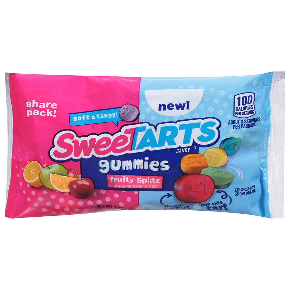 Sweetarts Gummies Fruity Splitz Candy Share Pack 3 oz - 12 Pack ...