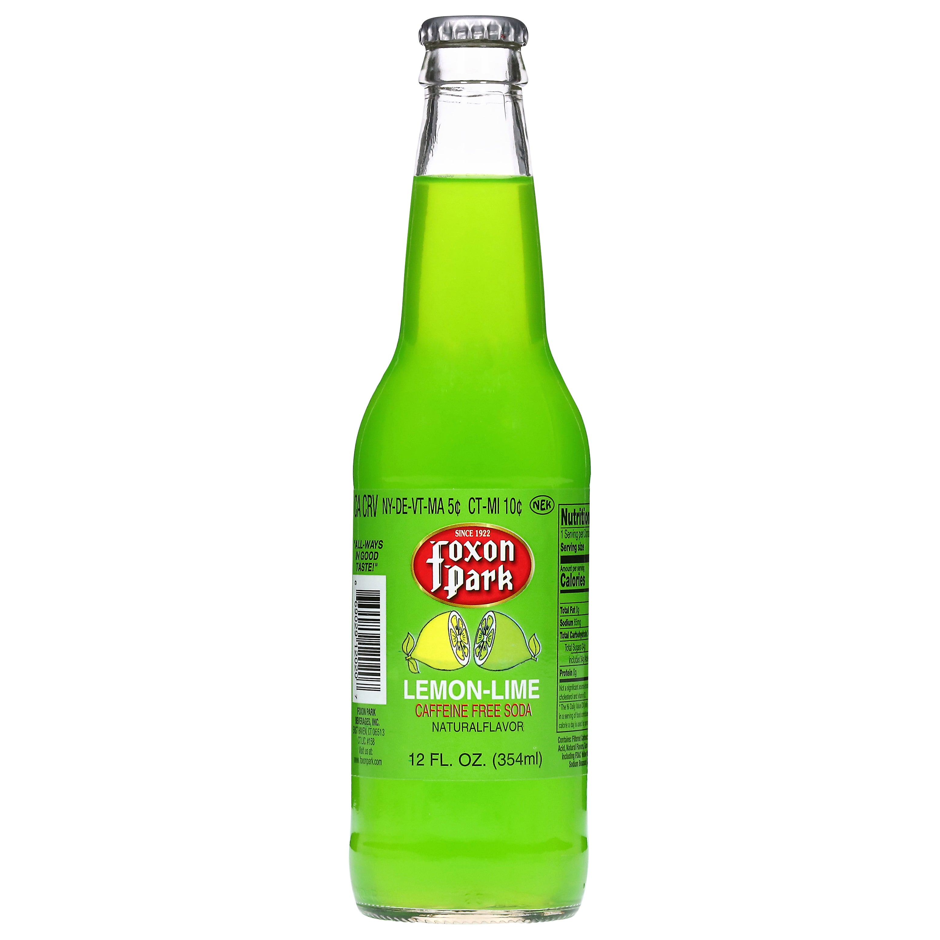 Foxon Park Caffeine-Free Lemon Lime Soda 12 fl oz - 24 Pack ...