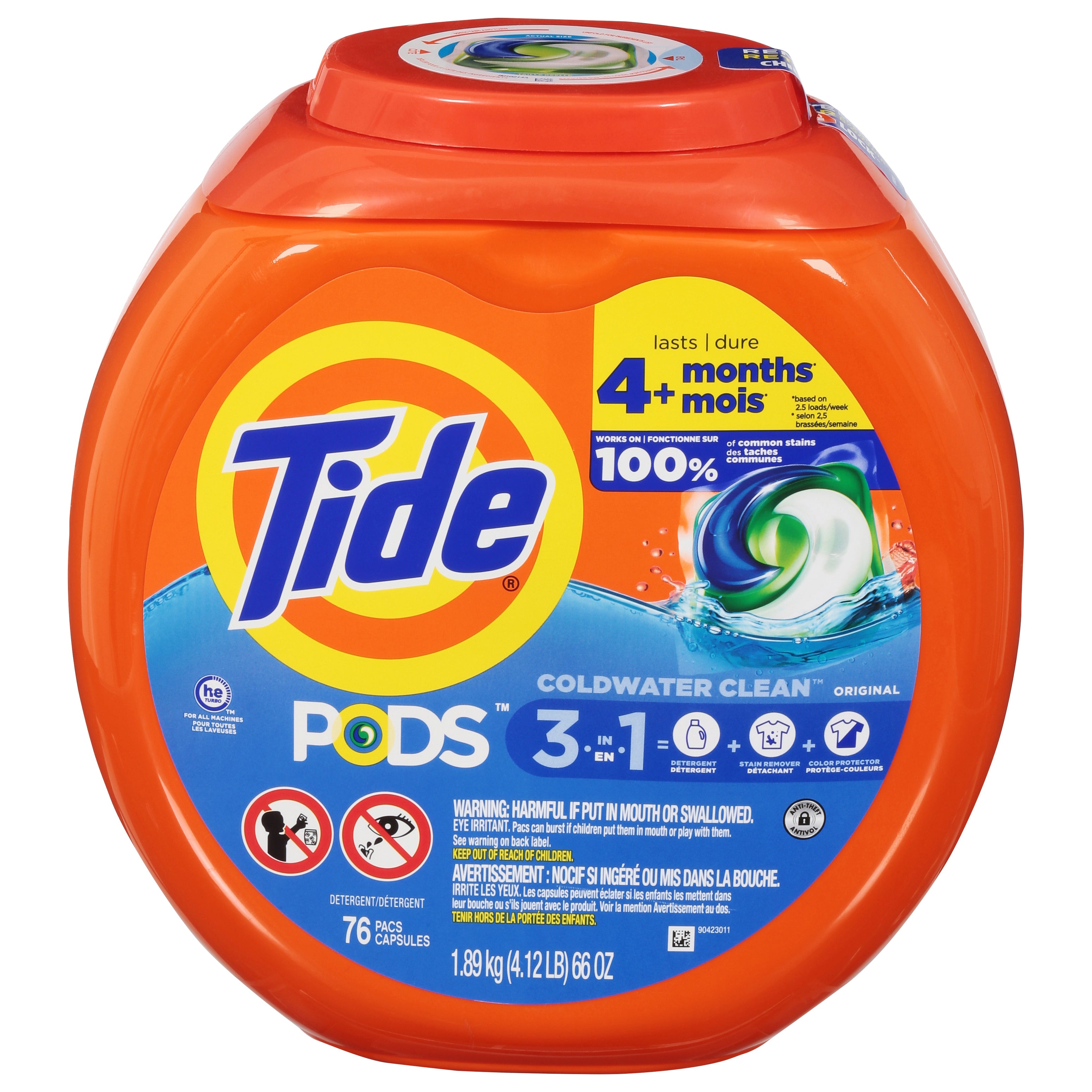 Tide 3 in 1 Clean Original Pods - 57 OZ 4 Pack – StockUpExpress