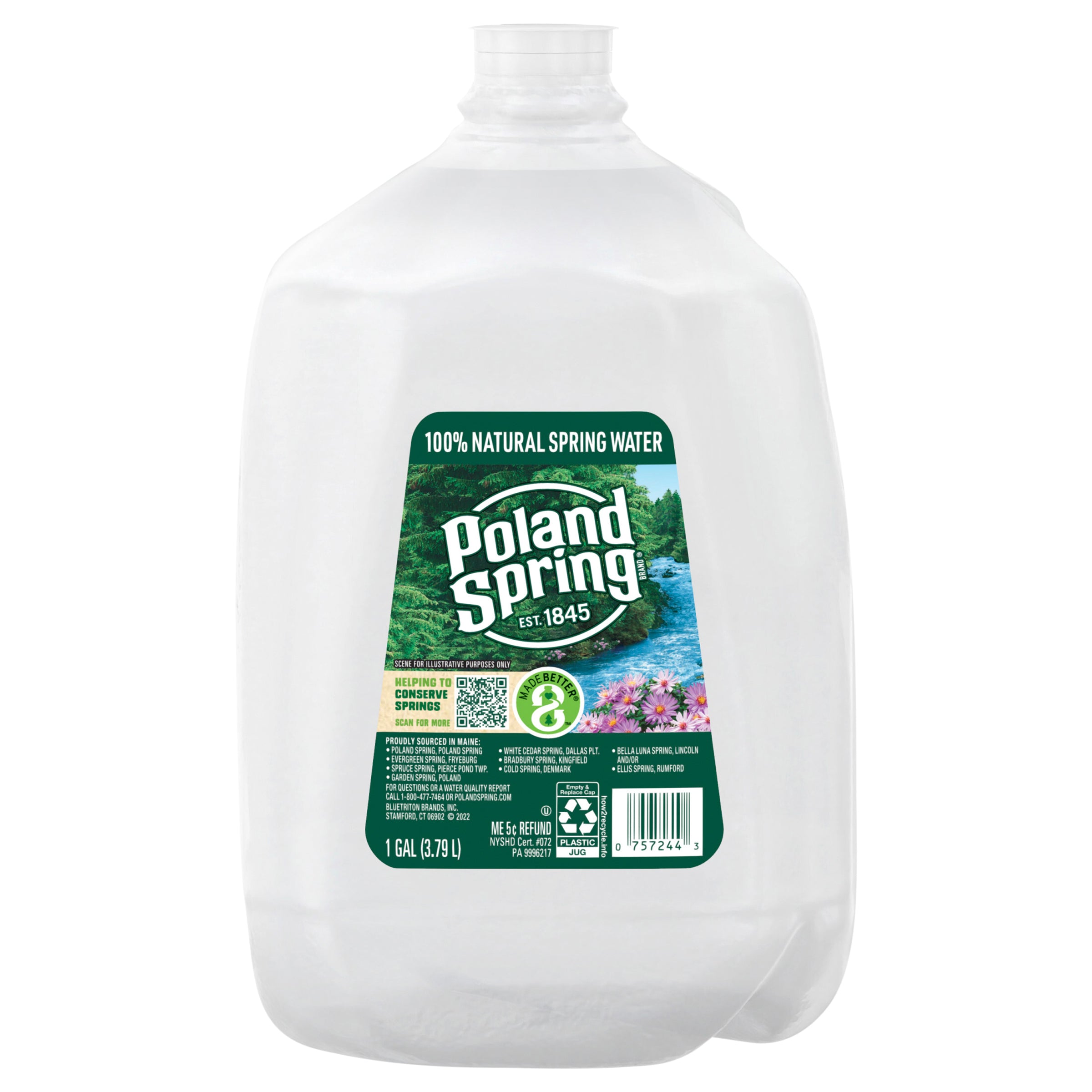 Poland Spring Maine Spring Water, 1-gallon jug - 6 Pack – StockUpExpress