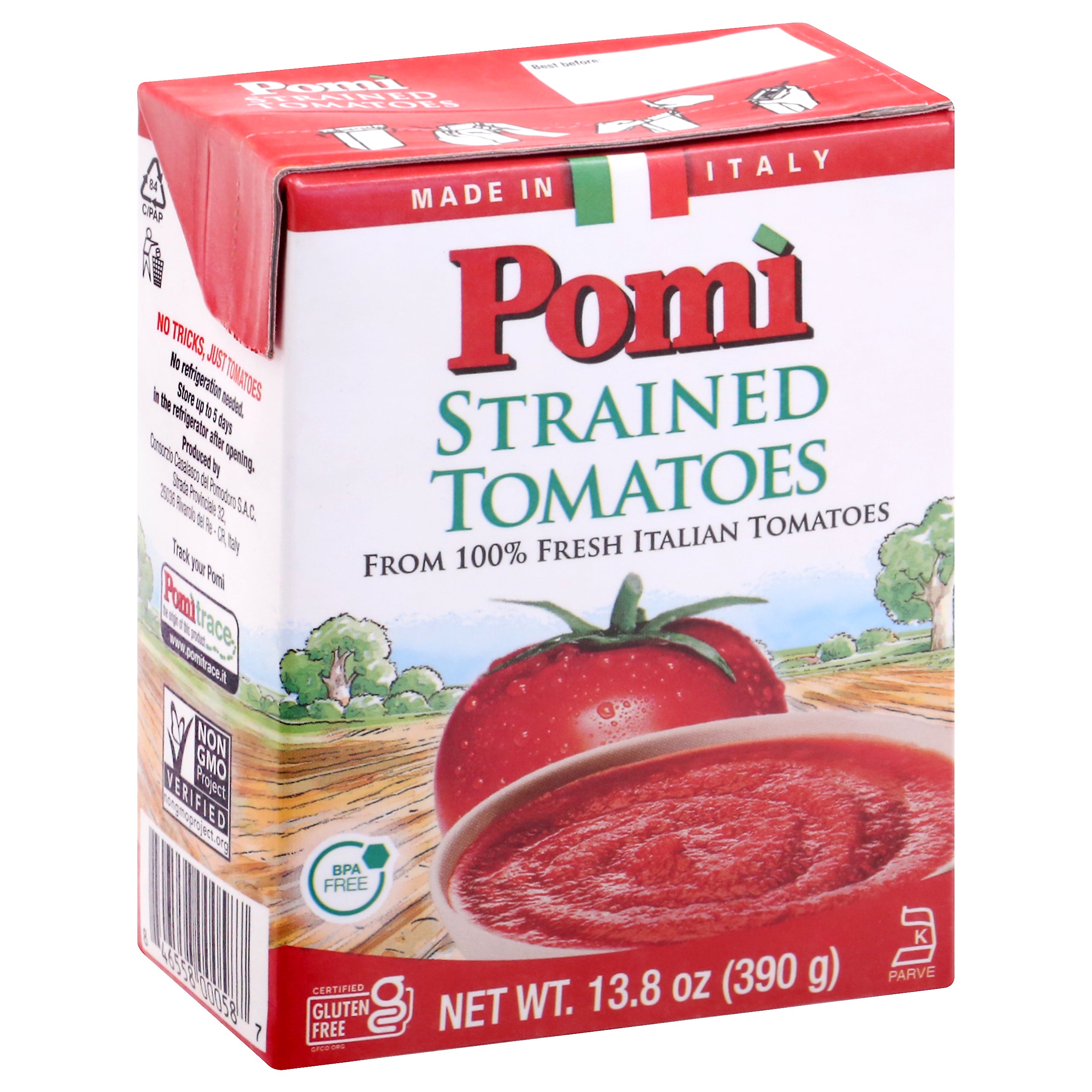 Pomi Strained Tomatoes - 13.8 OZ 12 Pack – StockUpExpress