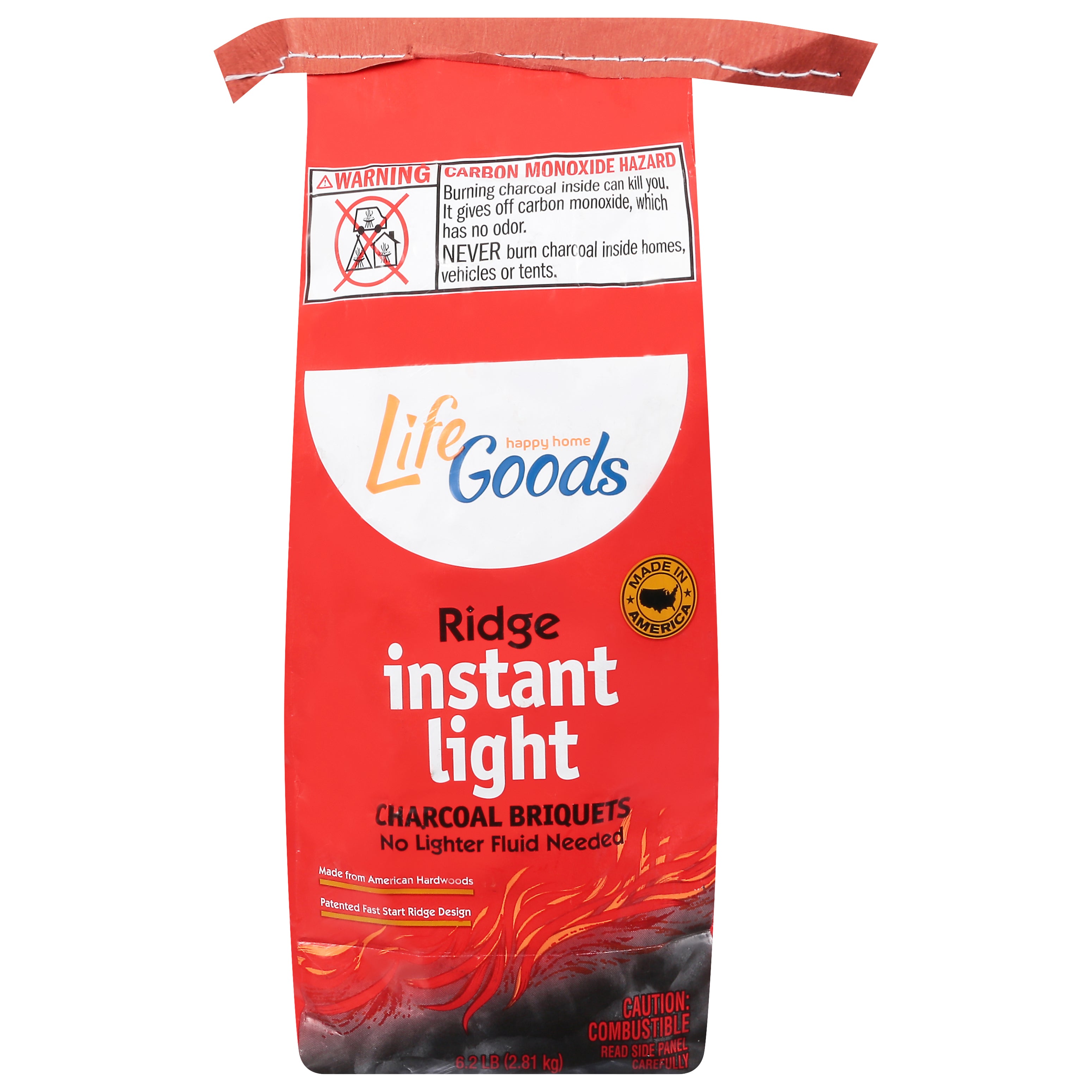 Life Goods Ridge Instant Light Charcoal Briquets 6.2 lb - 6.2 LB 6 Pac ...