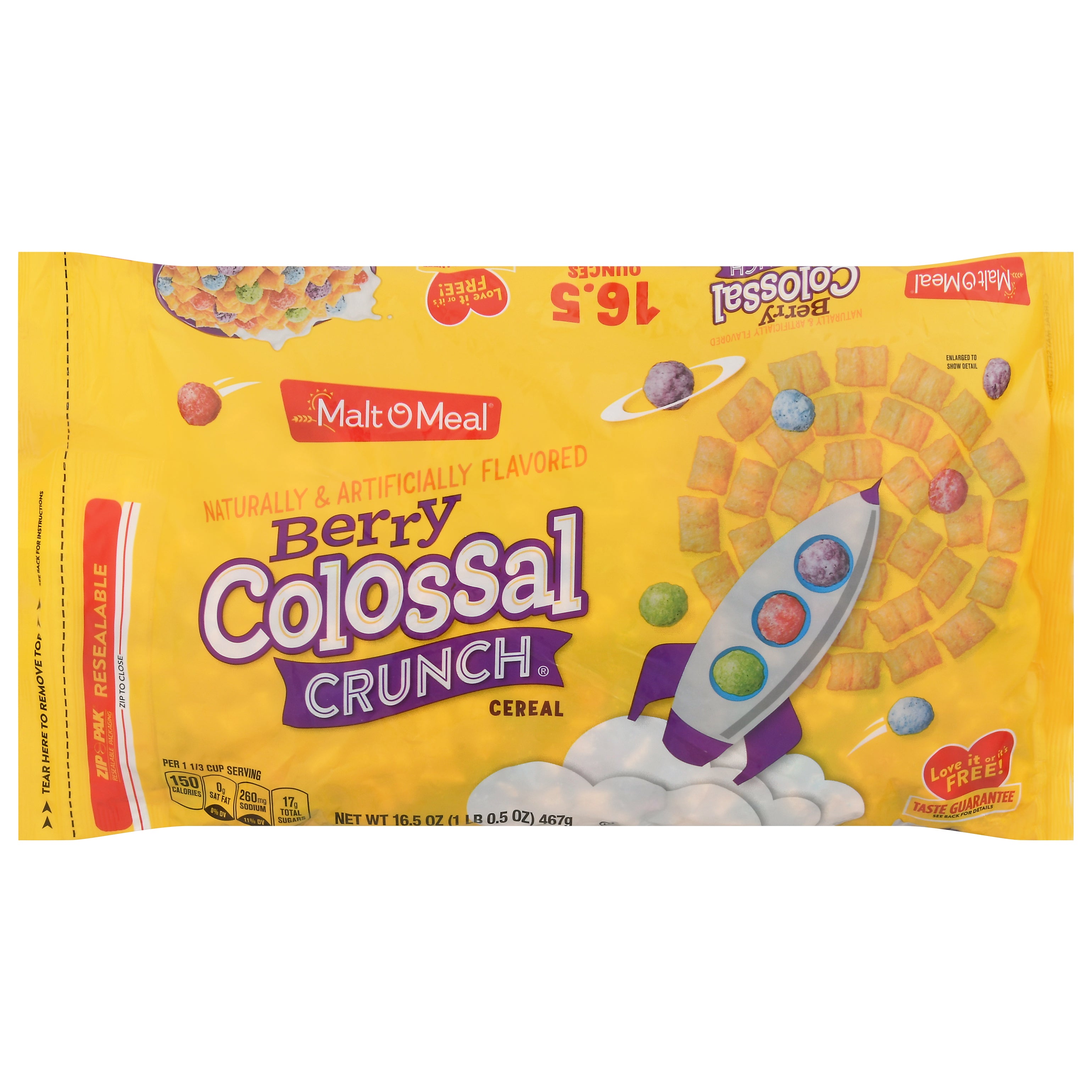 Malt O Meal Colossal Crunch Berry Cereal Regular Size 16.5 oz - 8 Pack ...