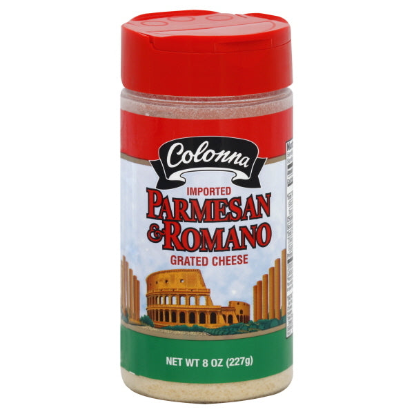 Colonna Cheese Grated Parmesan & Romano - 8 OZ 12 Pack – StockUpExpress