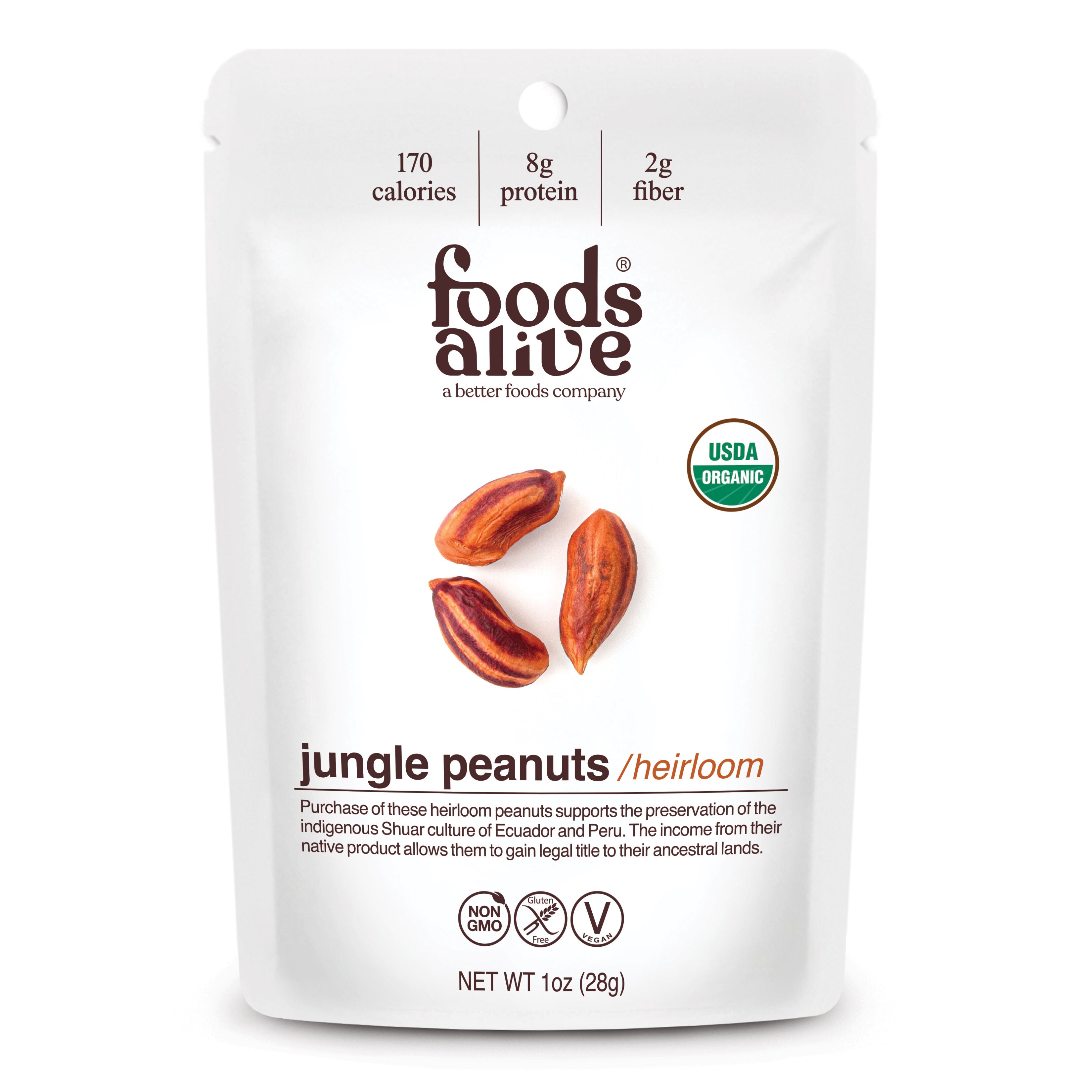 Foods Alive Inc Jungle Peanuts - 1 OZ 24 Pack – StockUpExpress