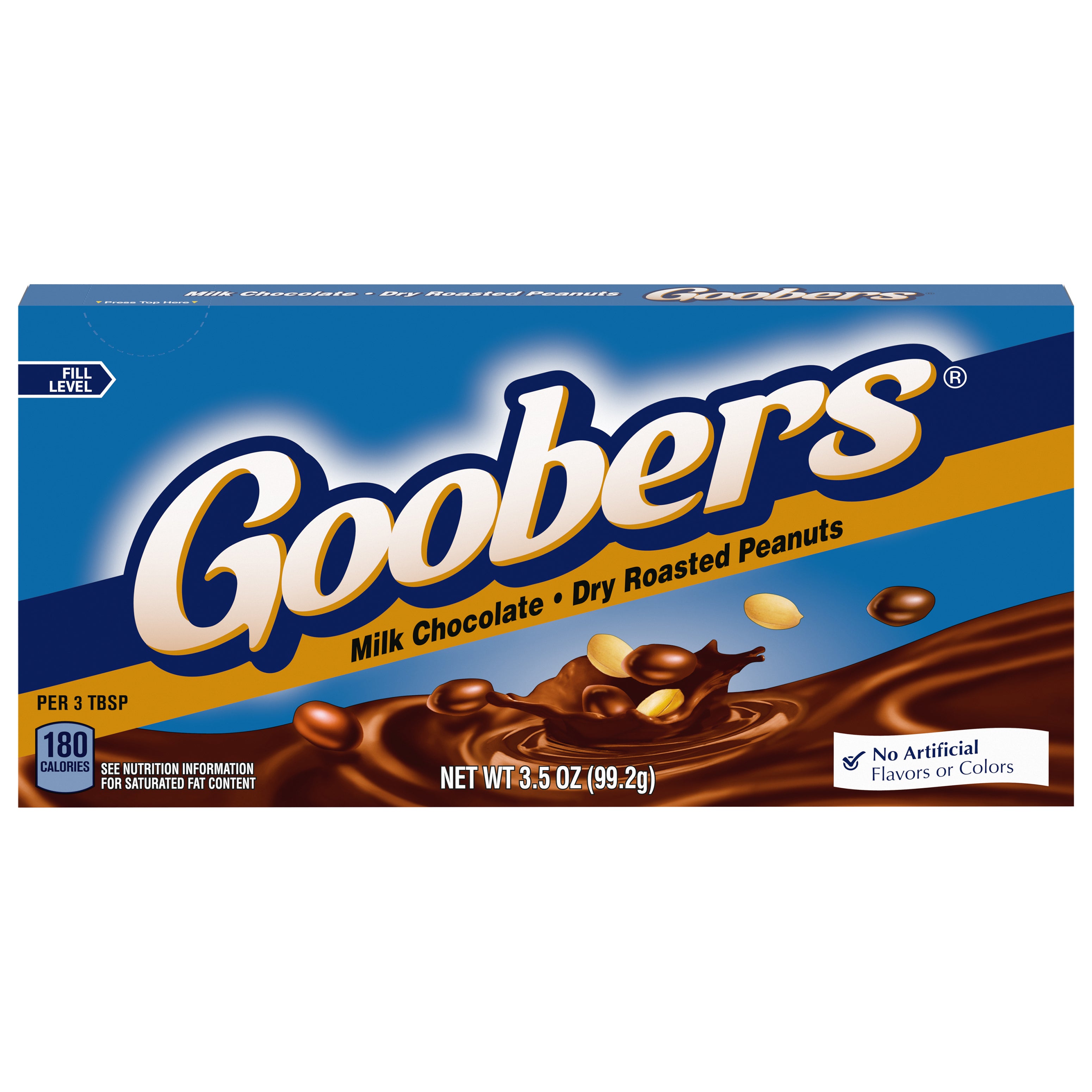 Goobers Dry Roasted Peanuts Milk Chocolate 3.5 oz - 3.5 OZ 15 Pack ...