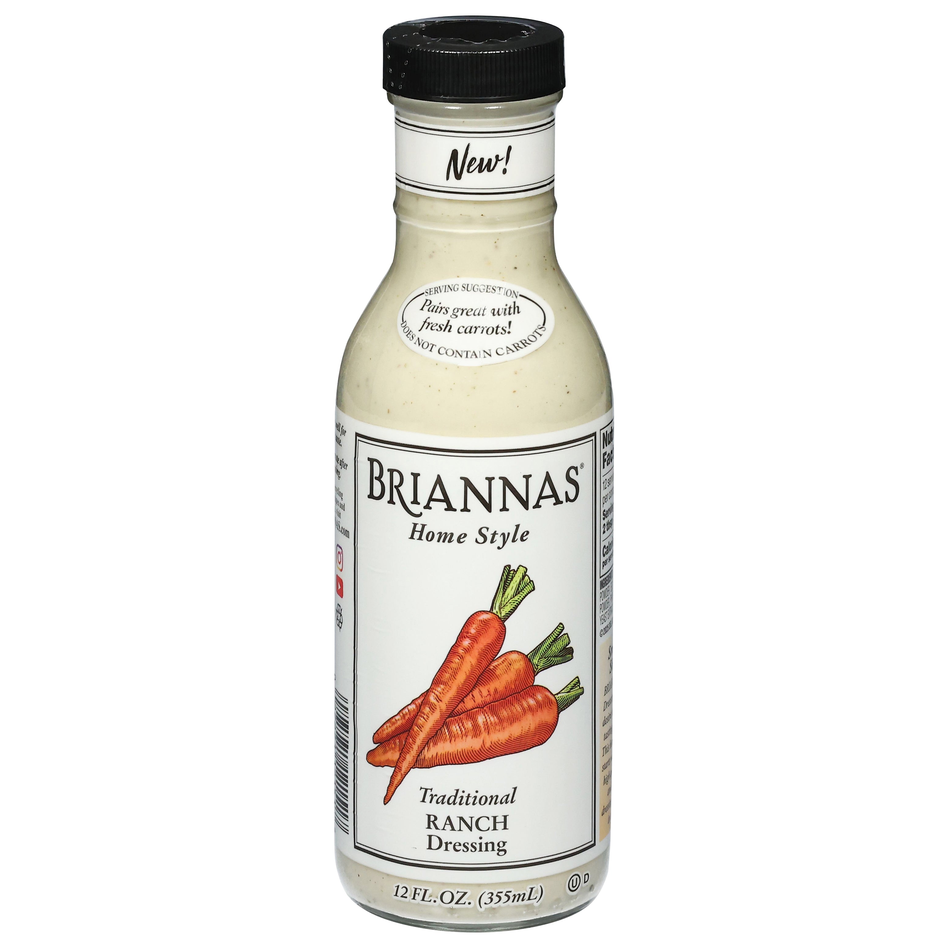Briannas Traditional Home Style Ranch Dressing 12 fl oz - 6 Pack ...