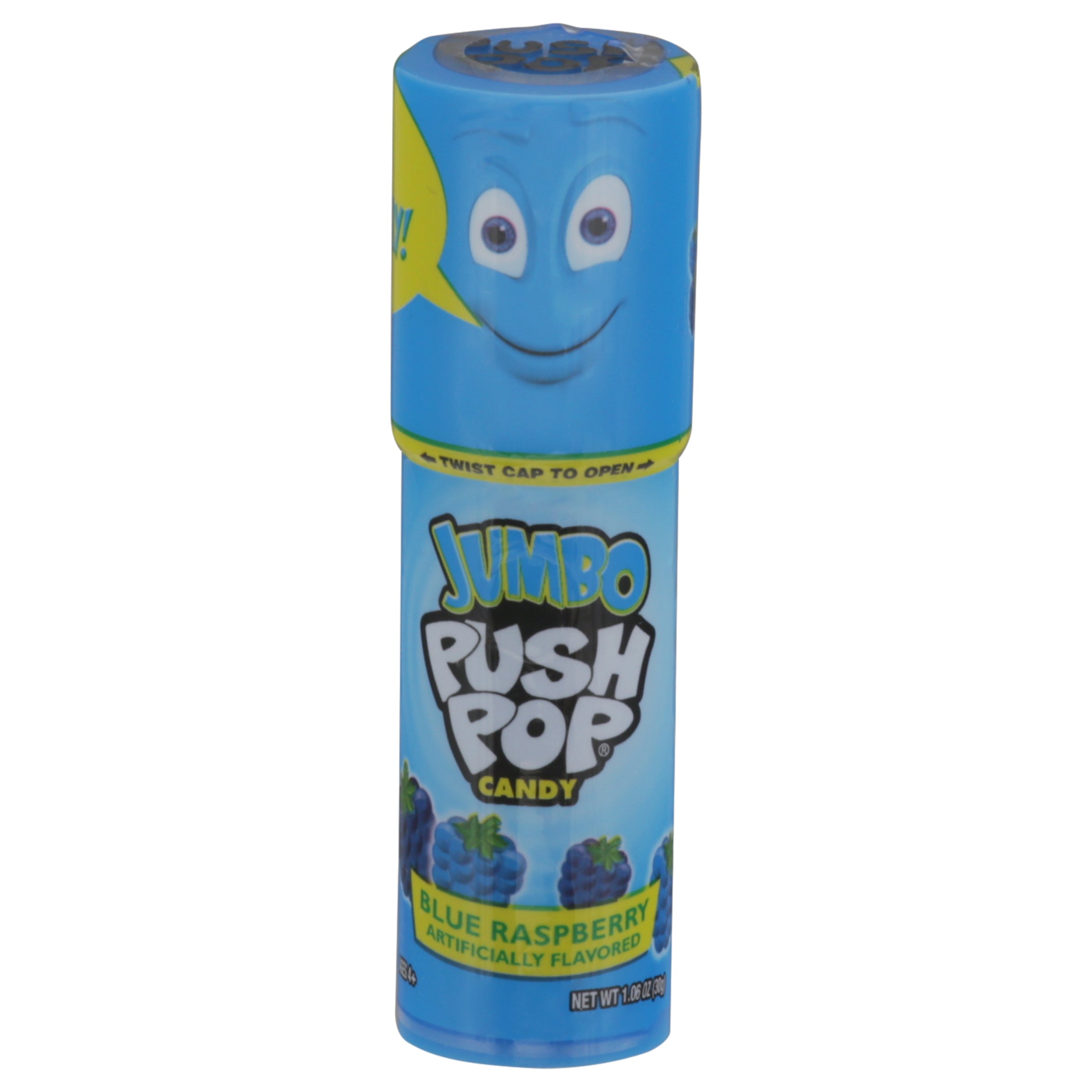 Push Pop Blue Raspberry Candy Jumbo 1.06 oz - 18 Pack – StockUpExpress