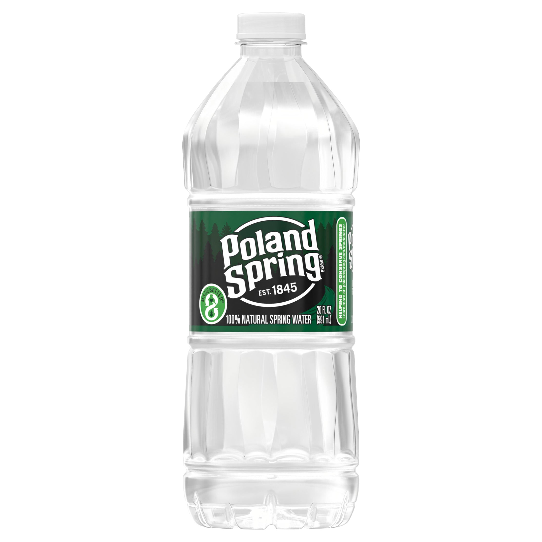 POLAND SPRING Brand 100% Natural Spring Water, 20-ounce plastic bottle ...