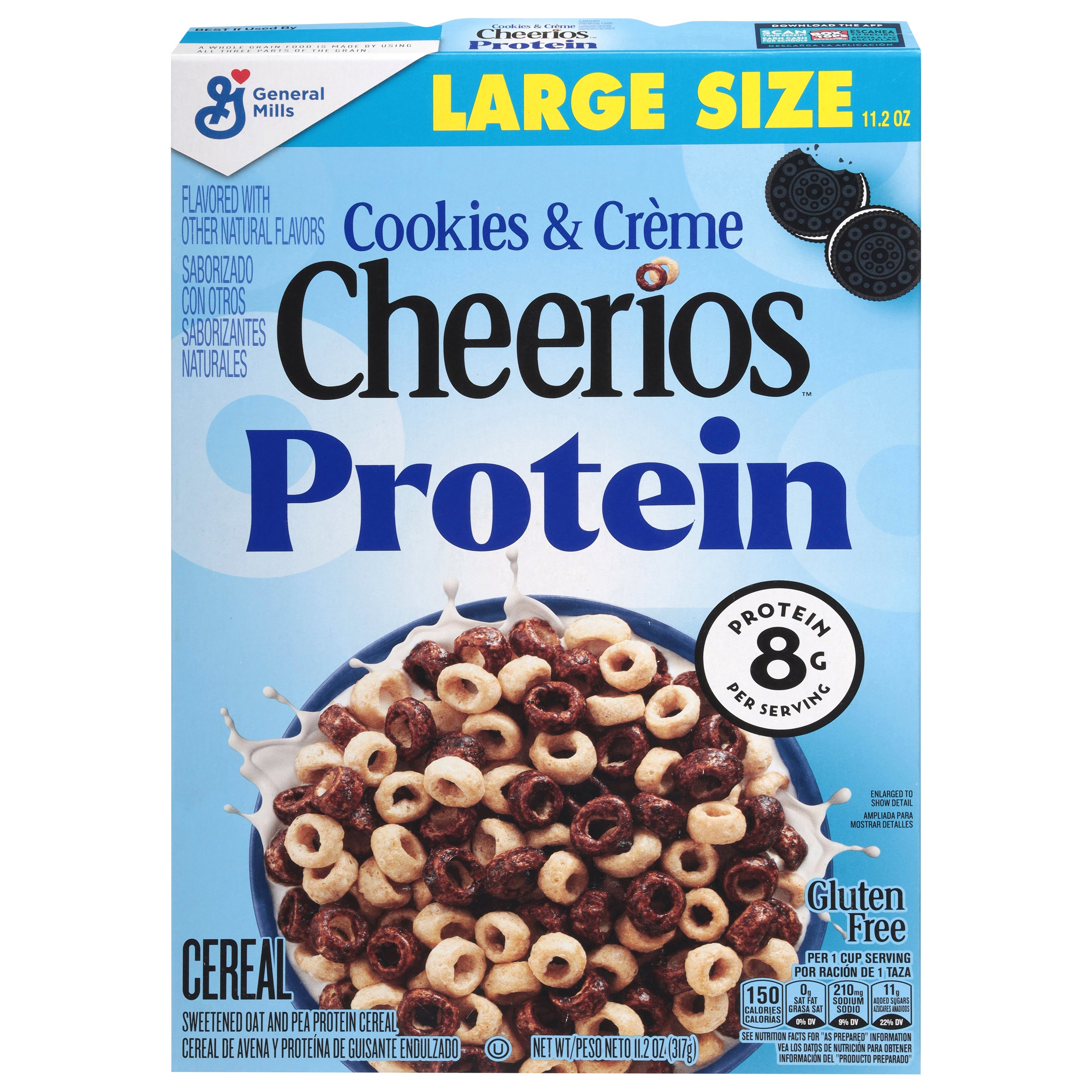 Cheerios Protein Cookies & Creme Cereal Large Size 11.2 oz - 12 Pack ...