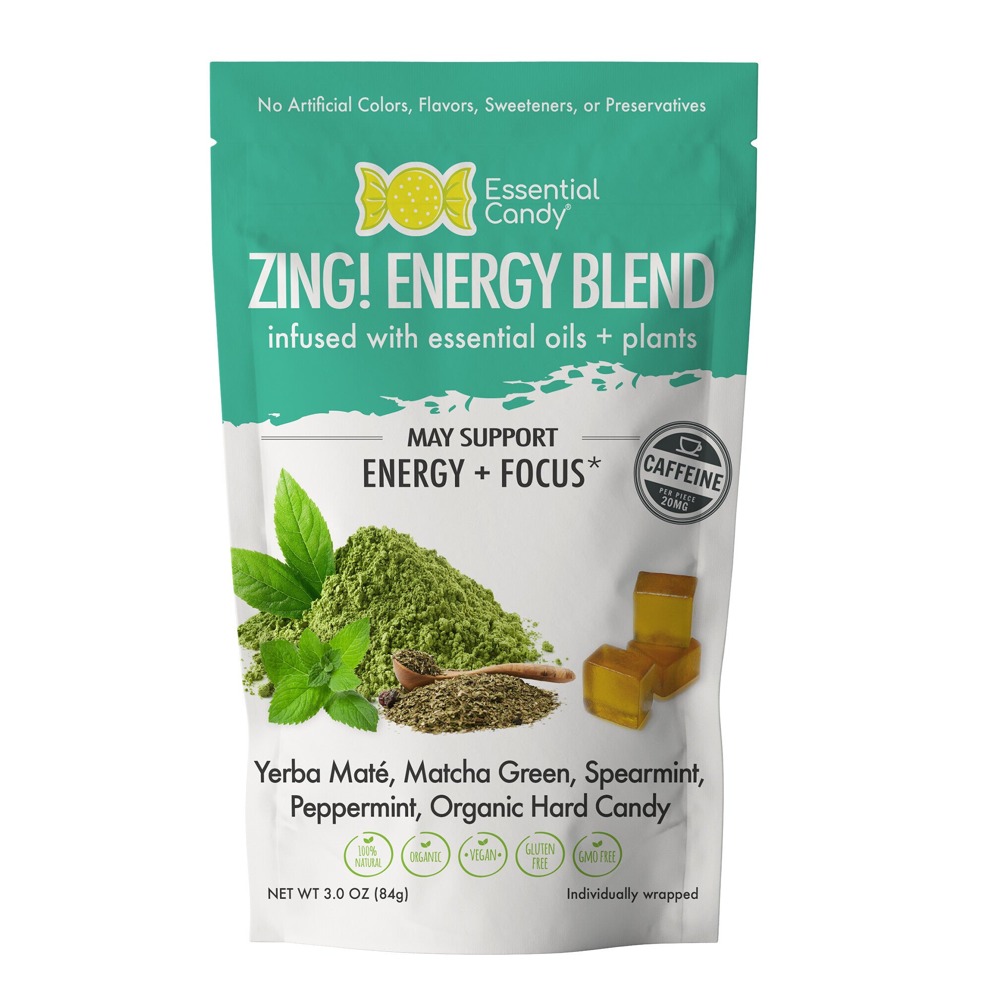 Essential Candy, Zing Energy Blend, Energy Focus, Hard Candy - 3 OZ 4 ...