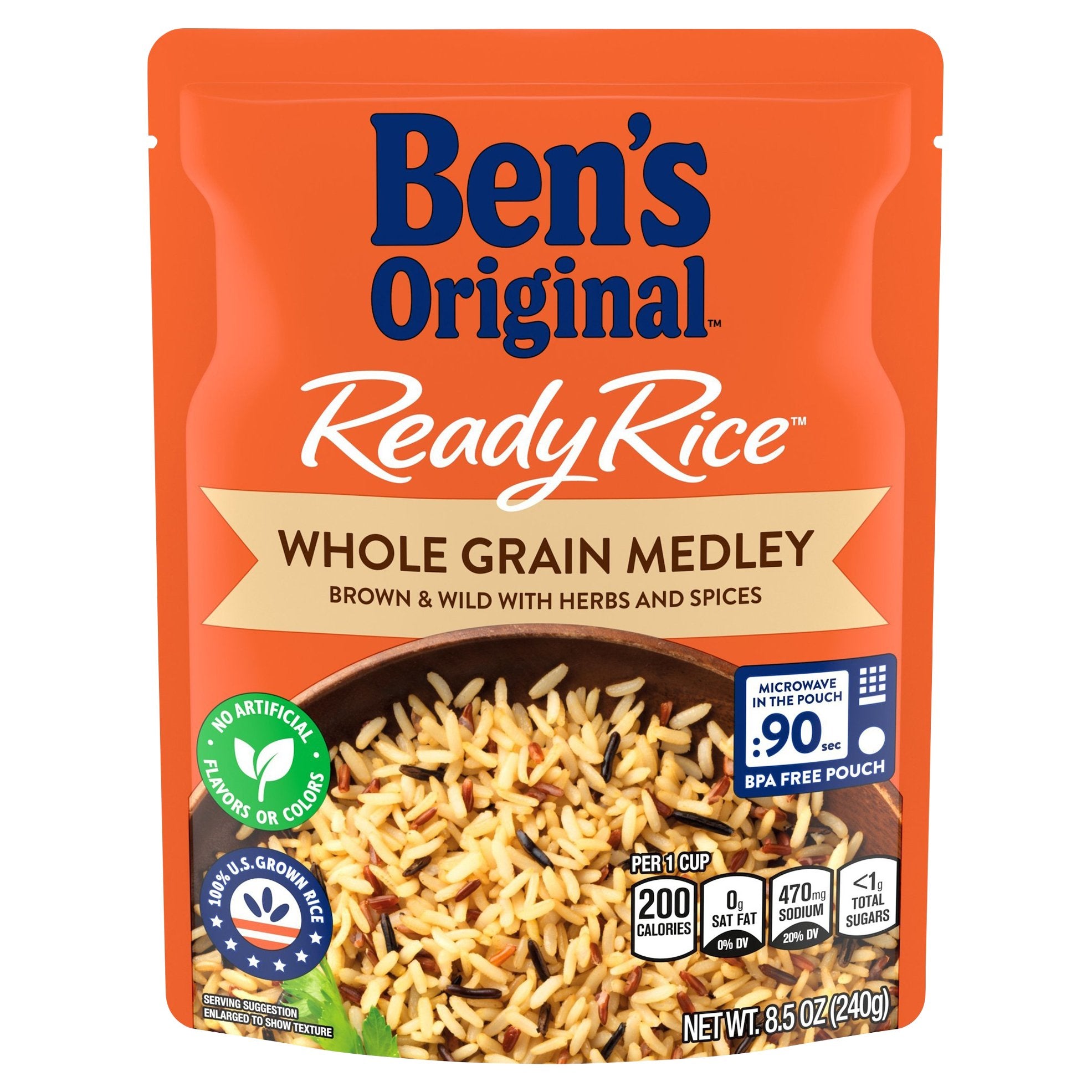 Ben's Original Whole Grain Medley Ready Rice - 8.5 OZ 12 Pack ...