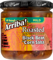 Riba Foods Arriba! Mild Fire Roasted Mexican Black Bean & Corn Salsa ...