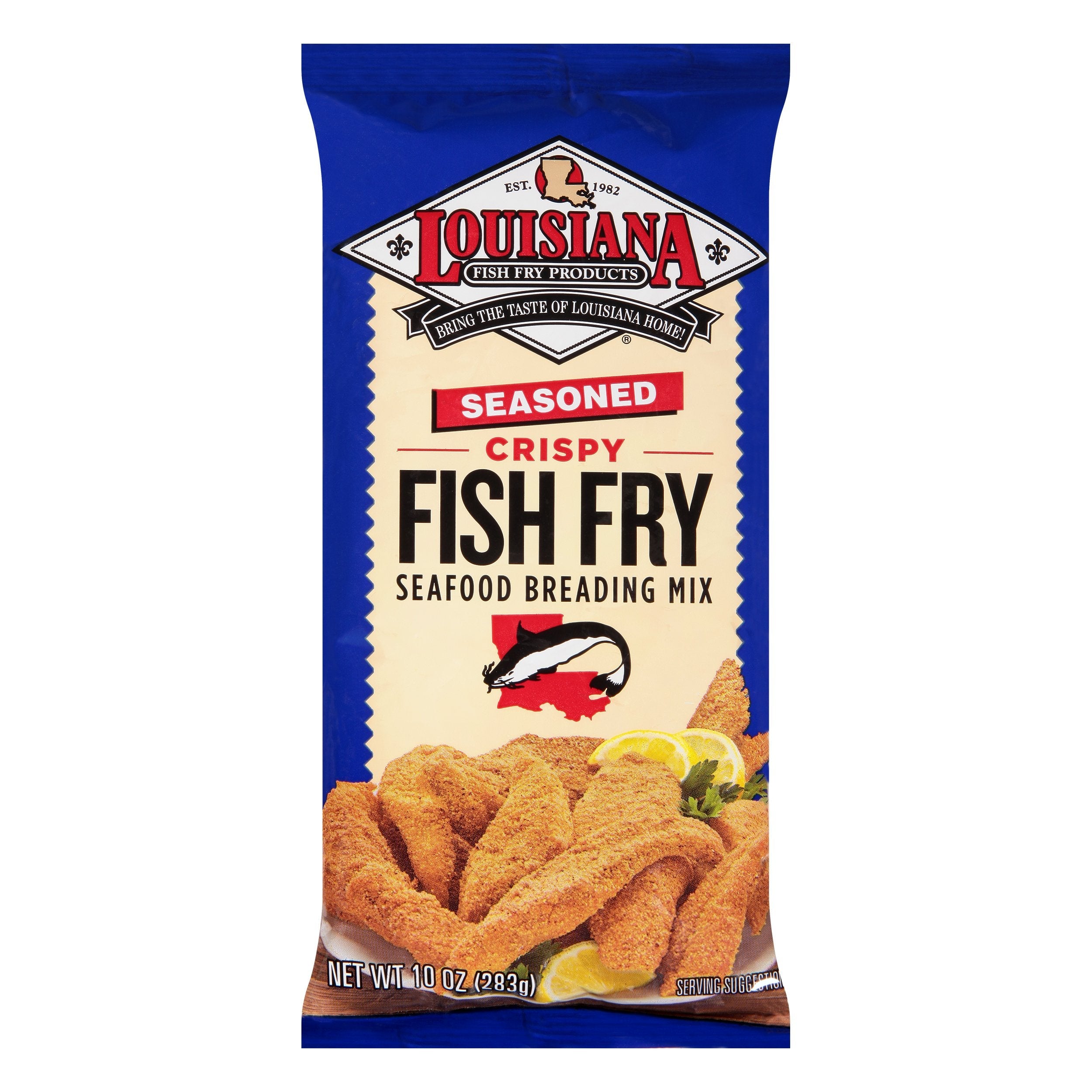 Louisiana Fish Fry Seasoned Crispy Fish Fry Seafood Breading Mix - 10 ...