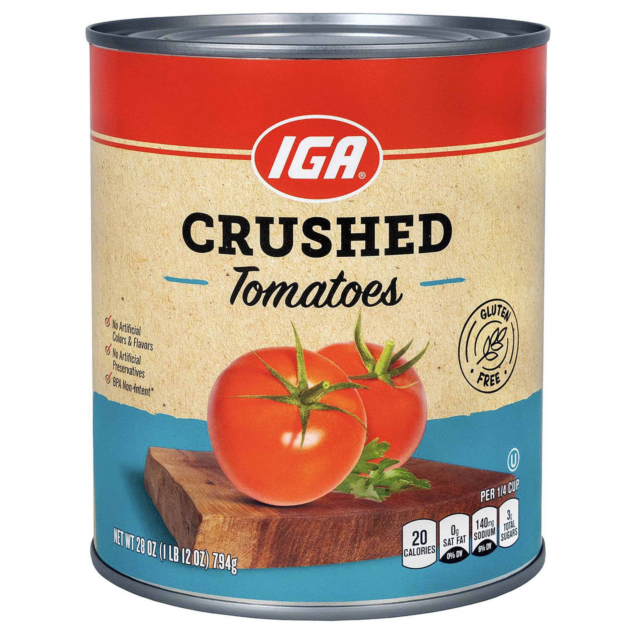 IGA Tomatoes Crushed - 28 OZ 12 Pack – StockUpExpress