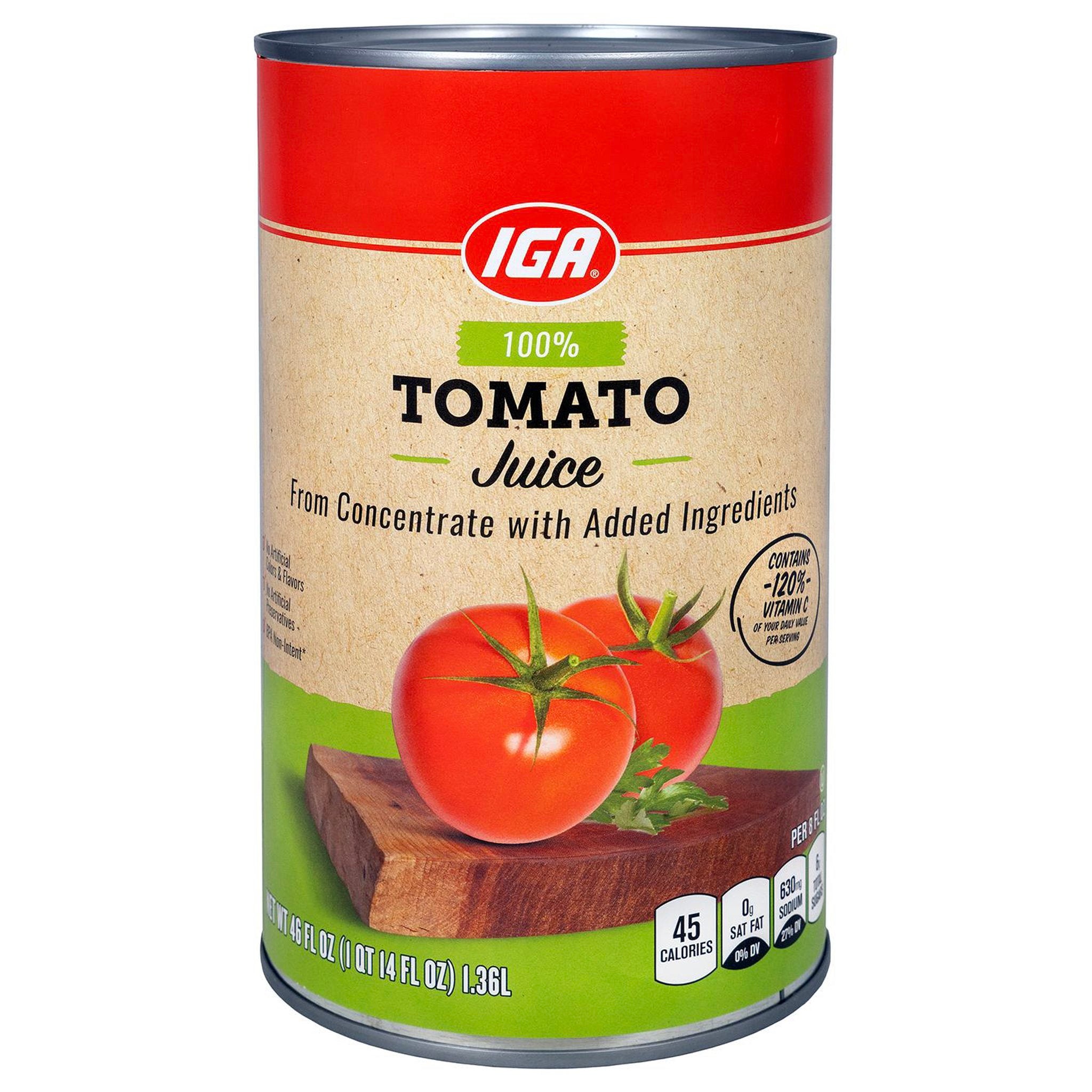 IGA Juice Tomato - 46 FZ 12 Pack – StockUpExpress