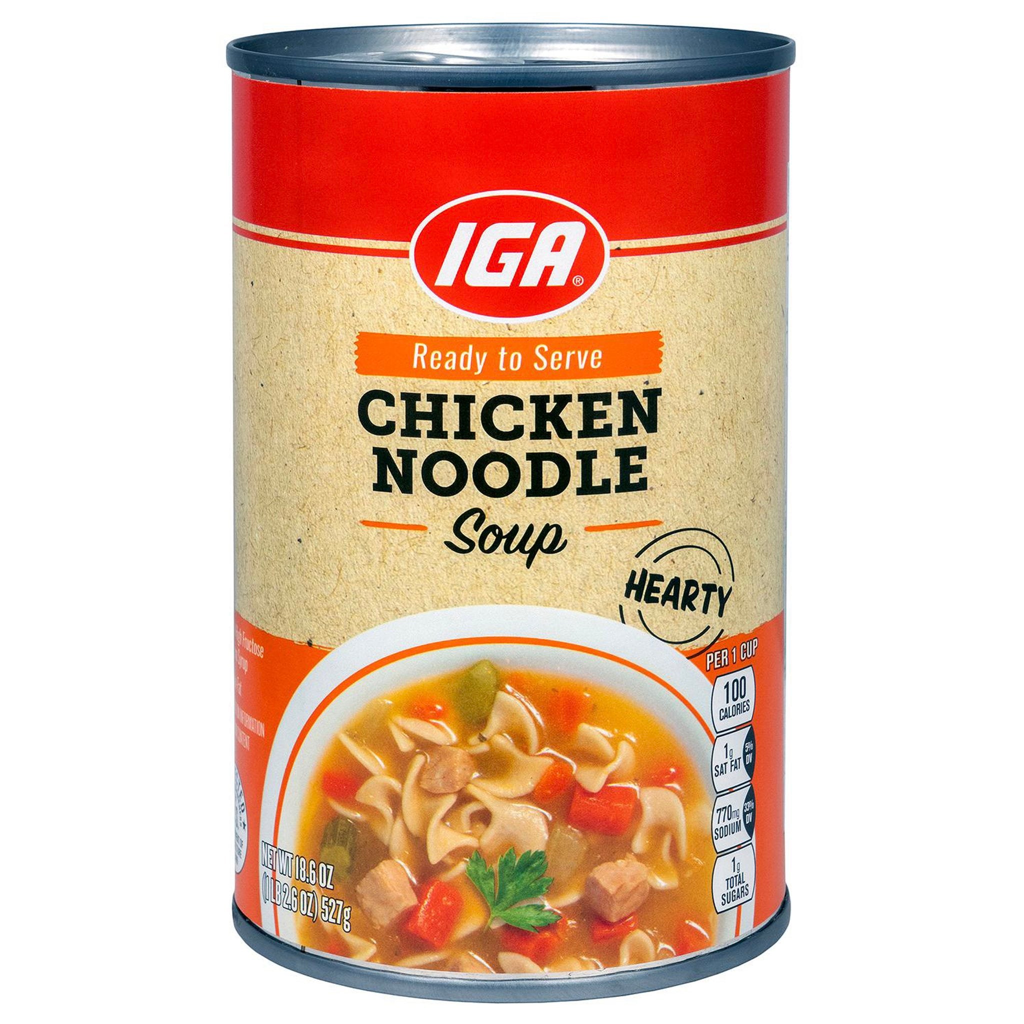 IGA Chunky Soup Chicken Noodle - 18.6 OZ 12 Pack – StockUpExpress