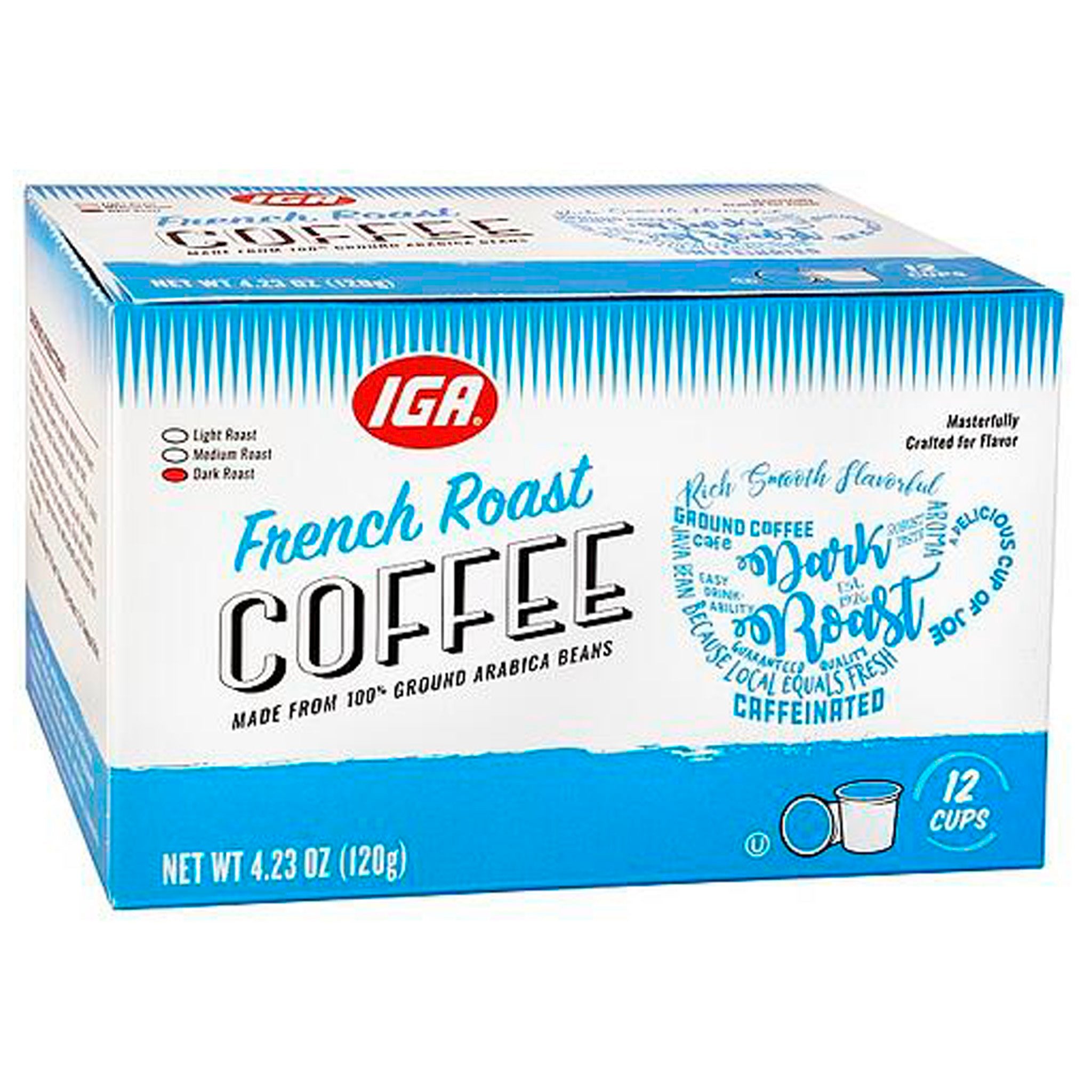 IGA Coffee Cup French Roast - 4.23 OZ 6 Pack – StockUpExpress