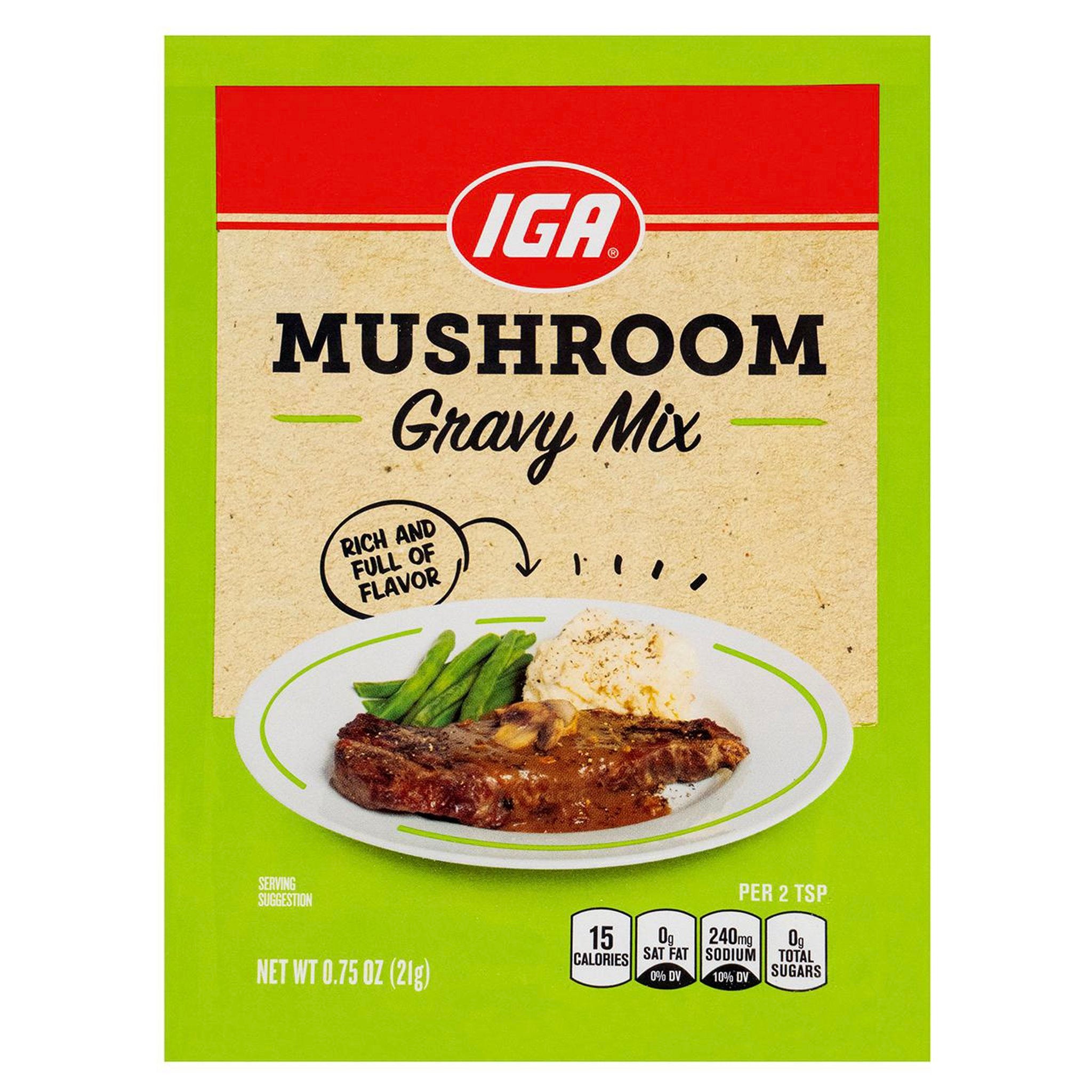 IGA Gravy Mix Mushroom - 0.75 OZ 24 Pack – StockUpExpress