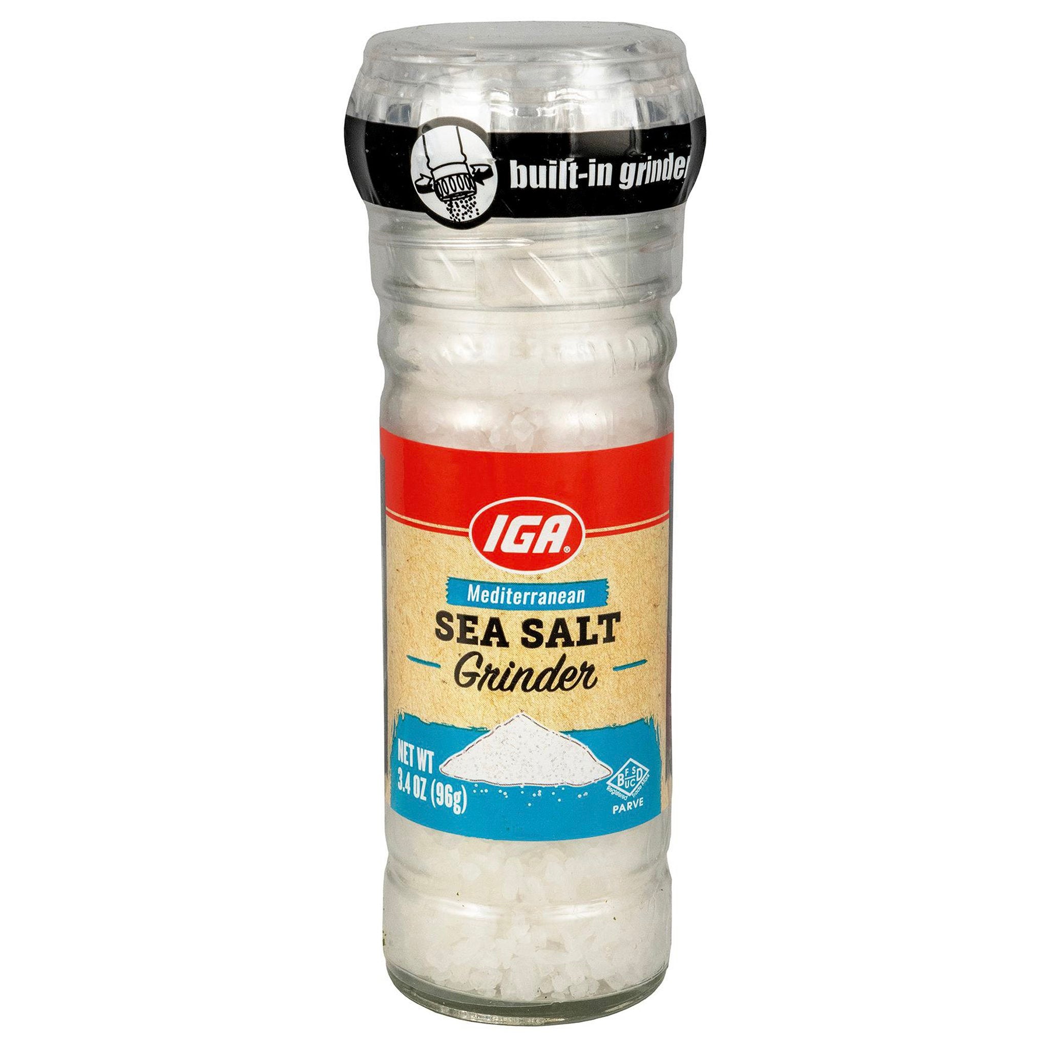 IGA Seasoning Grinder Salt Atlantic Sea - 3.4 OZ 6 Pack – StockUpExpress