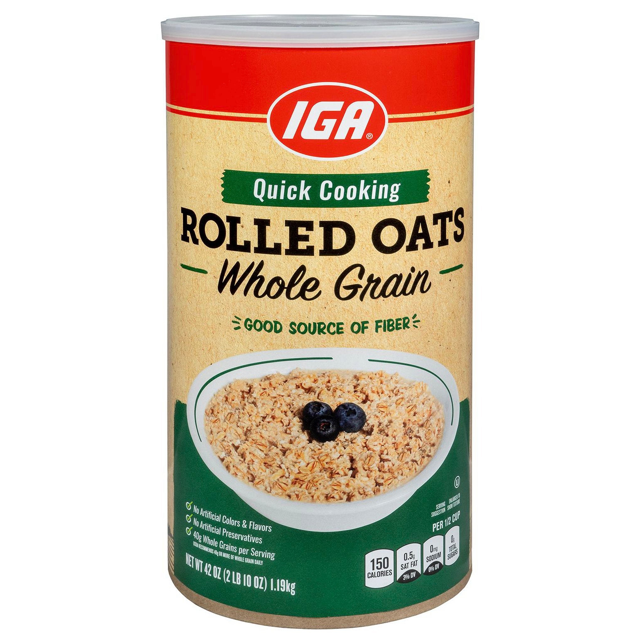 IGA Oatmeal Quick Cook - 42 OZ 12 Pack – StockUpExpress
