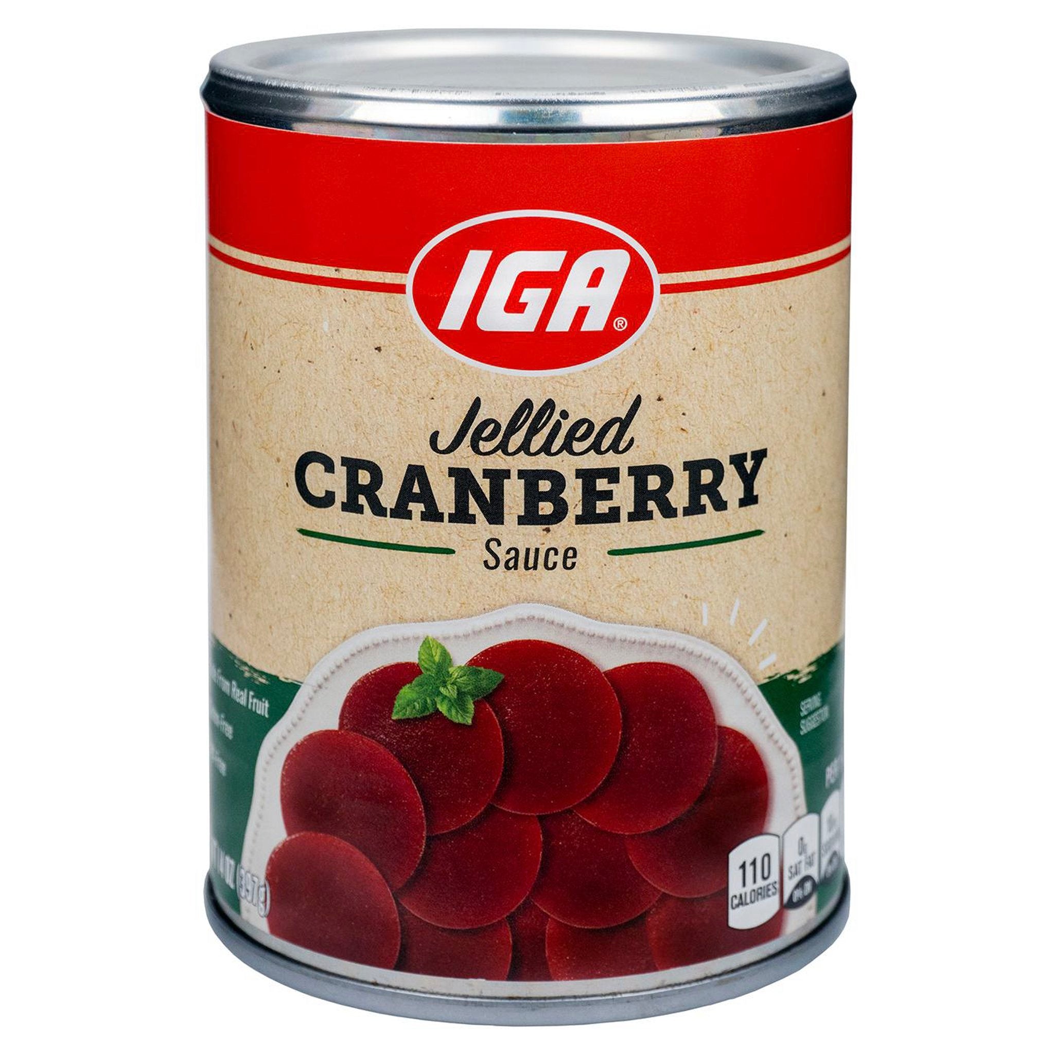 IGA Sauce Jellied Cranberry - 14 OZ 24 Pack – StockUpExpress