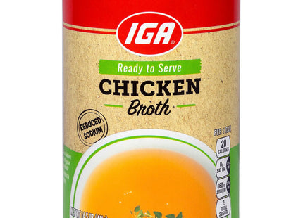 IGA Broth Low Sodium Fat Free Chicken - 14.5 OZ 24 Pack – StockUpExpress