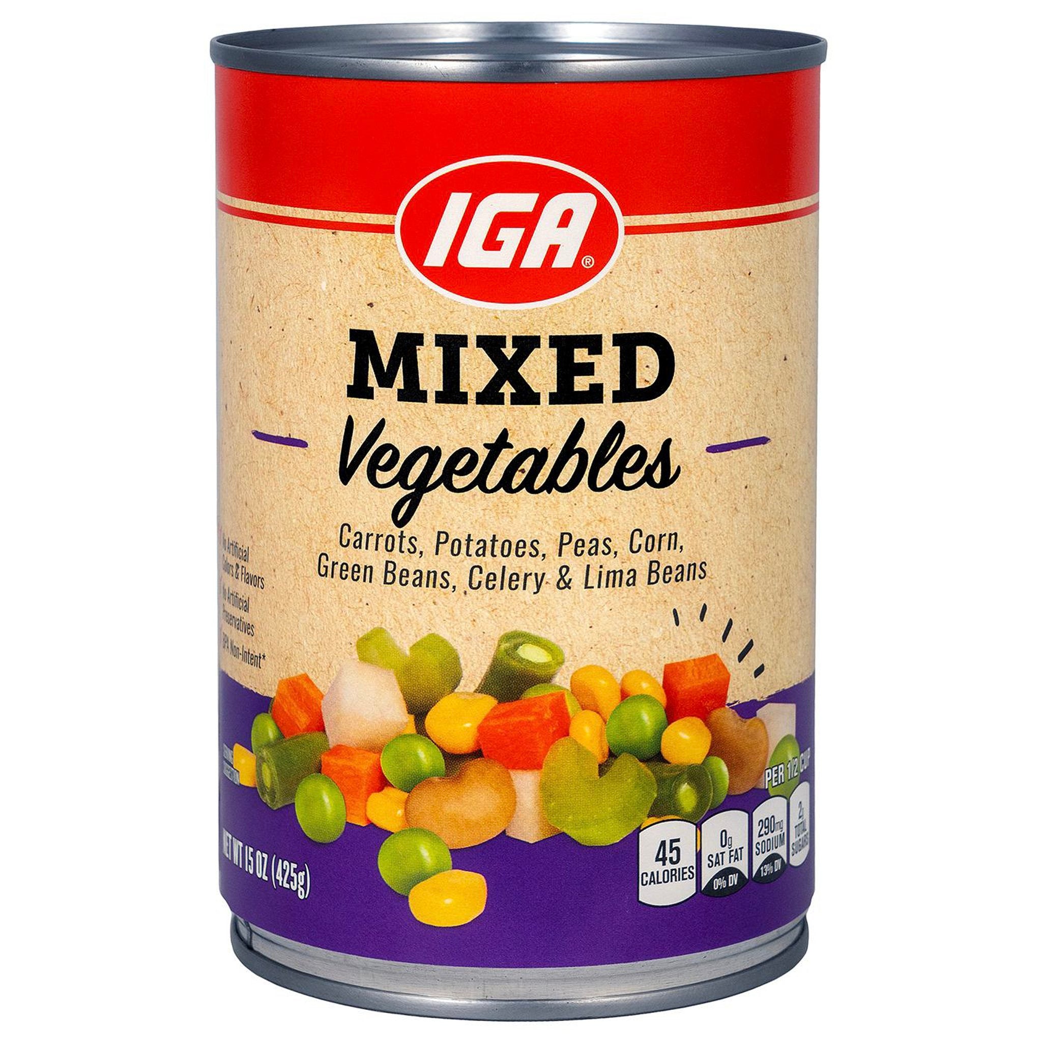 IGA Vegetable Mixed - 15 OZ 24 Pack – StockUpExpress