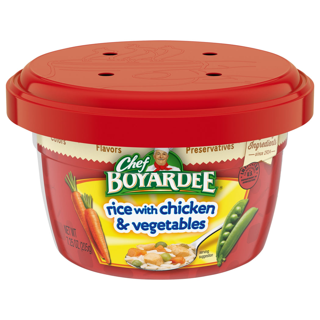 Chef Boyardee Microwavable Rice With Chicken & Vegetables - 7.25 OZ 12 ...
