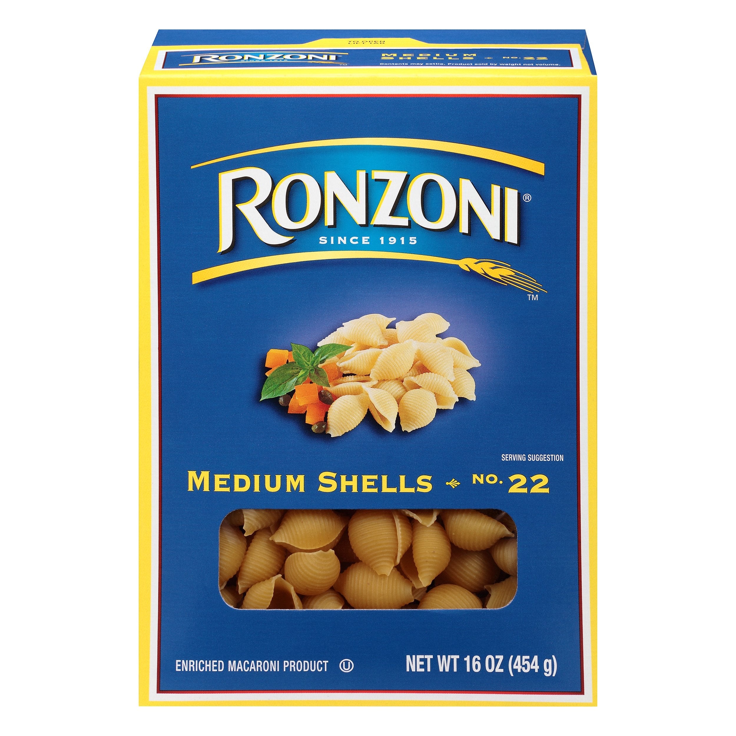 Ronzoni Medium Shells - 16 OZ 12 Pack – StockUpExpress