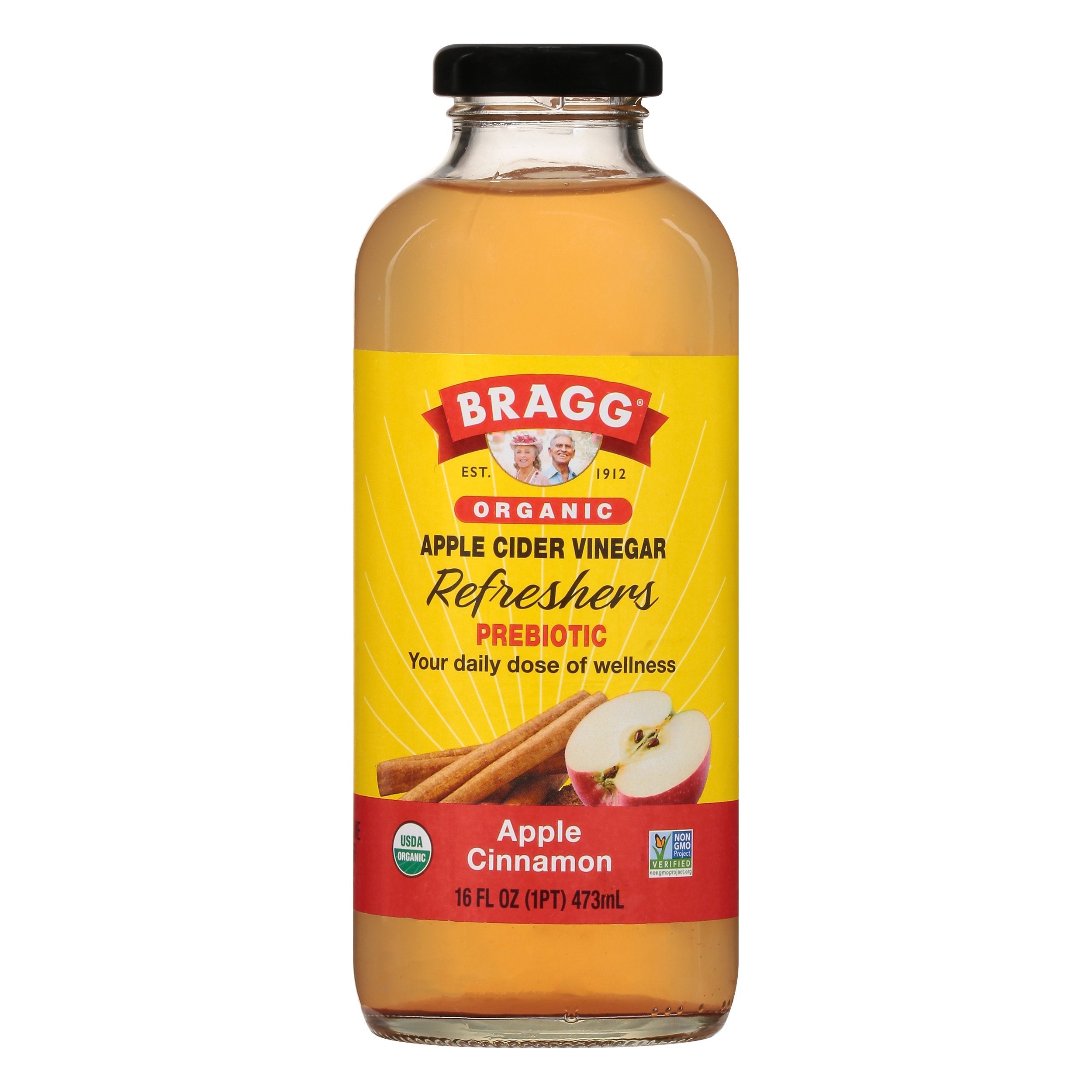 Bragg Organic Apple Cider Vinegar Apple-Cinnamon Drink - 16 FZ 12 Pack ...