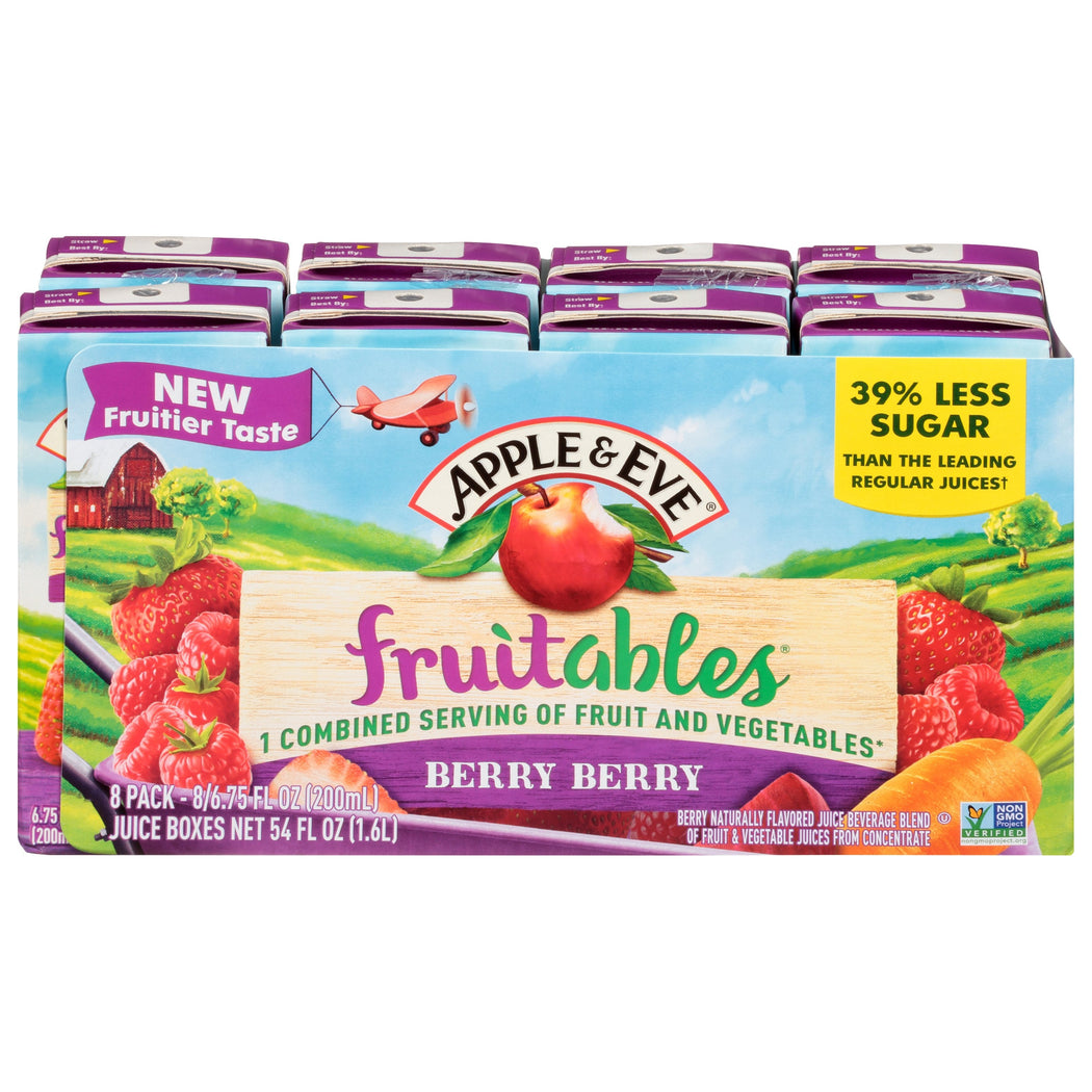 Apple & Eve Juice Fruitables Fruit & Veggie Berry Berry - 54 FZ 5 Pack ...