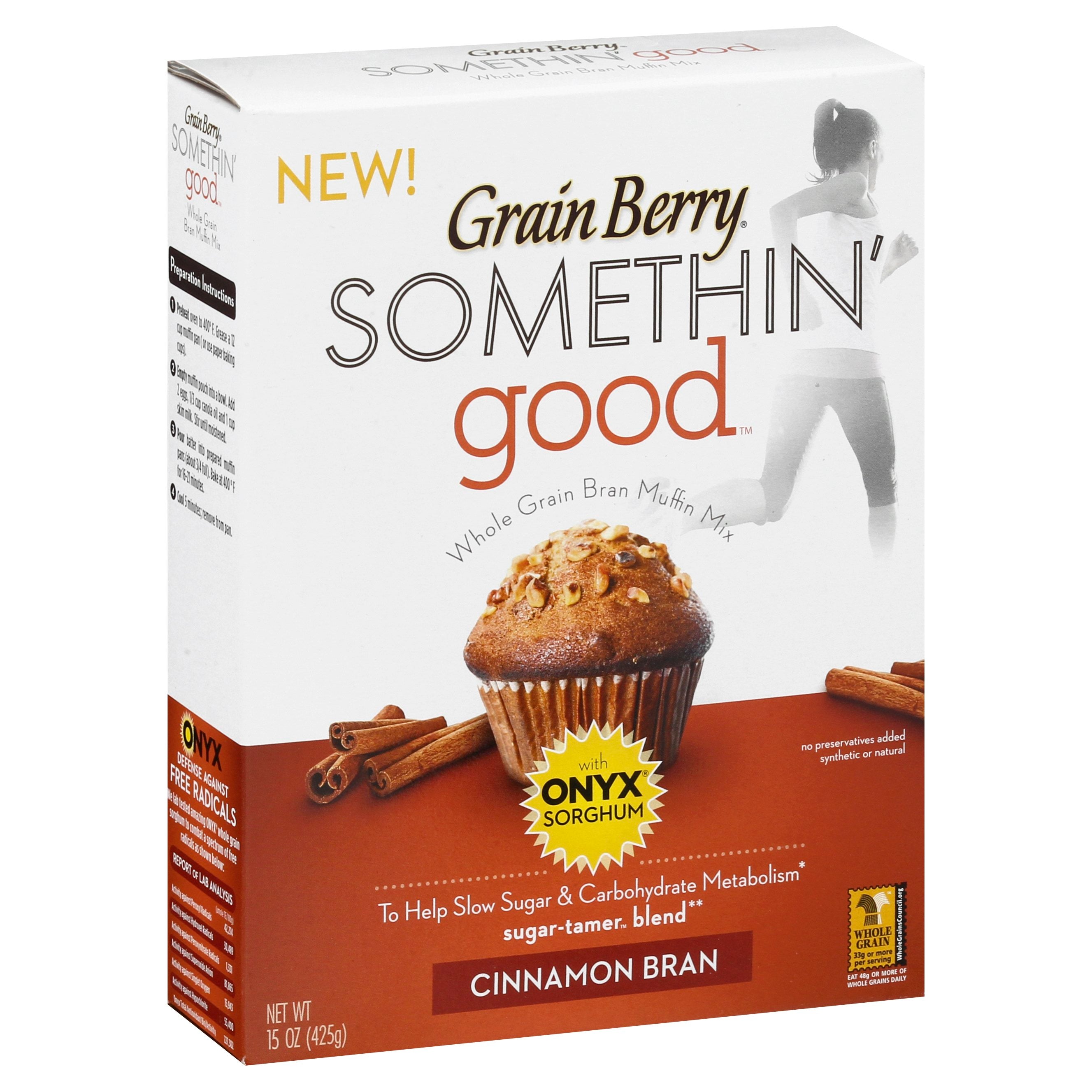 Grain Berry Somethin Good Bran Muffin Mix Cinnamon Bran - 15 OZ 6 Pack ...
